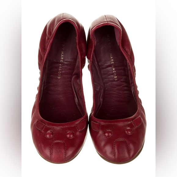 Marc Jacobs | Shoes | Marc Jacobs Ballet Mouse Flats Red Quirky Face ...